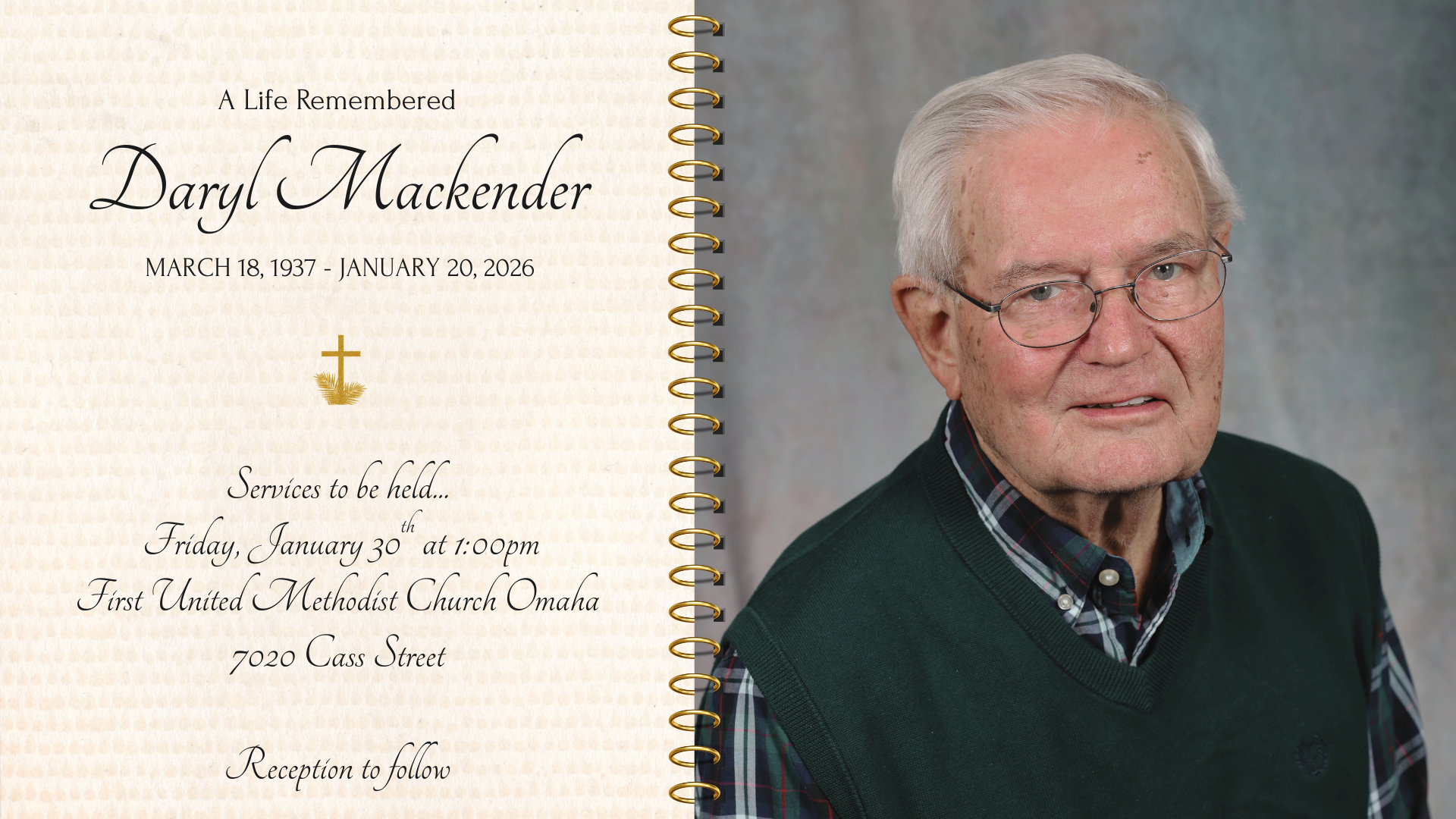 Daryl Mackender Memorial Service | First United Methodist Church of Omaha